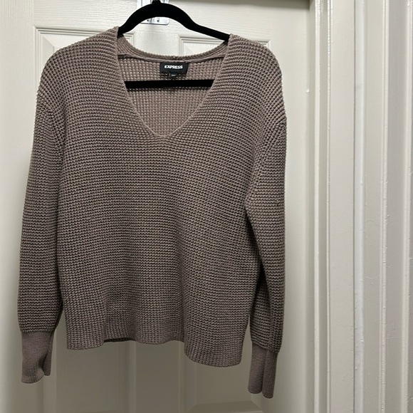 Express | Sweaters | Express Vneck Sweater Size M Mocha Color | Poshmark